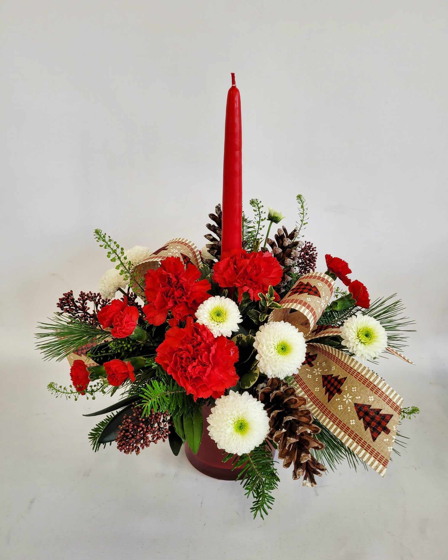 Noël en fleurs/ RF-N008/centre de table – Rita Fleuriste